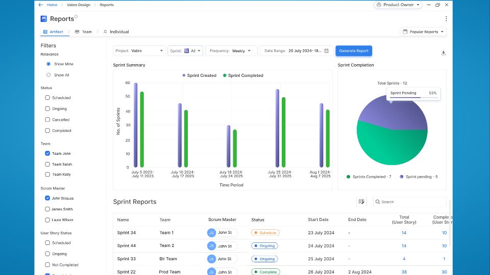 How Can I Create Project Charts In Vabro?