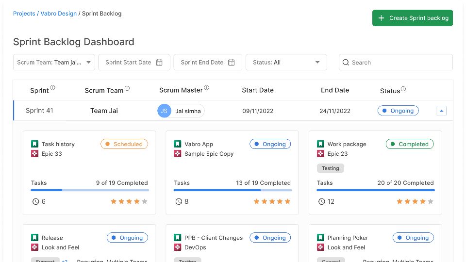 How Does Vabro's Sprint Management Tool Support Agile Teams?